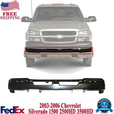 Front Bumper Primed Steel For 2003-2006 Chevrolet Silverado 1500 2500HD ...