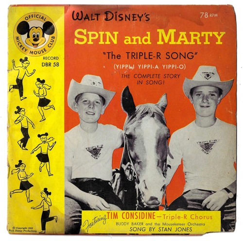 LP 10” Walt Disney’s Spin & Marty (1955) Mickey Mouse Club, Tim ...