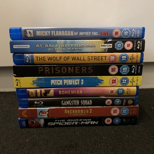 9 Film Blu-Ray Bundle: As Pictured Anchorman 2, Wolf Of Wall Street, Bo ...