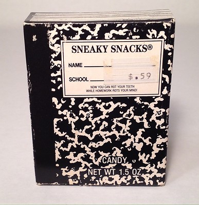 Vintage 1988 Topps SNEAKY SNACKS Box Candy Container SEALED bubble gum ...