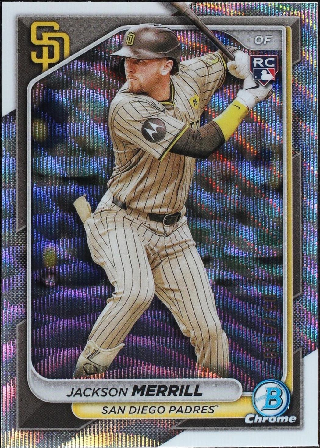 2024 Bowman Chrome - Jackson Merrill #27 Wave Refractor /100 (RC) for ...