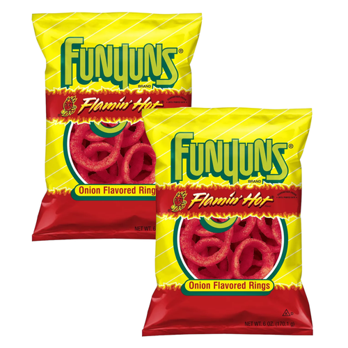 Funyuns Onion Flavored Rings FLAMIN' HOT Zesty Snack 6oz 2 Bags | eBay