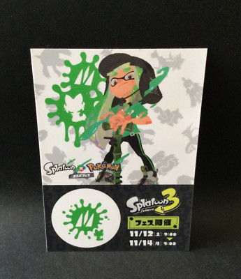 【NM】SPLATOON x Pokemon Collaboration Sticker Splatoon 3 festival ...