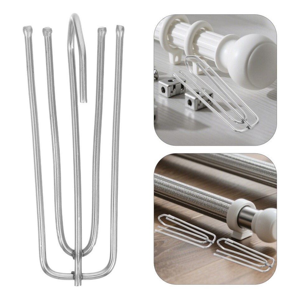 40pcs Drapery Hook and Pin: Metal Curtain Hooks | 4-Claw Pinch Pleat ...