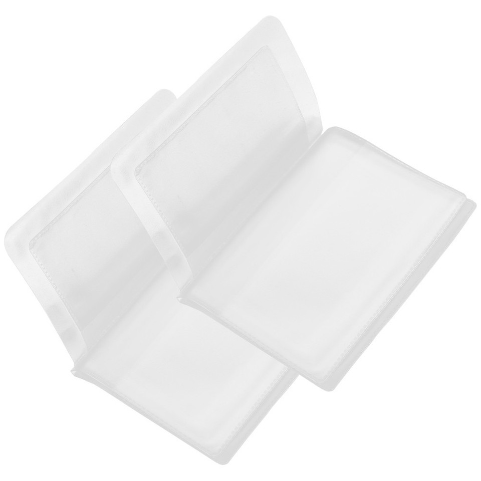 2 Pcs Transparent Card Holder Storage Organizer Clear PVC License Cover ...