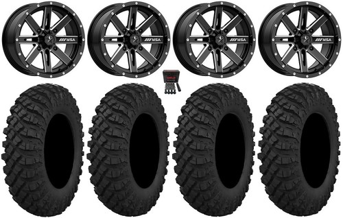 MSA Milled Boxer 15" UTV Wheels 32" Crawler XP Tires Can-Am Defender | eBay