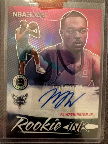2019-20 Panini NBA Hoops Premium Stock PJ Washington Jr RC AUTO Rookie ...