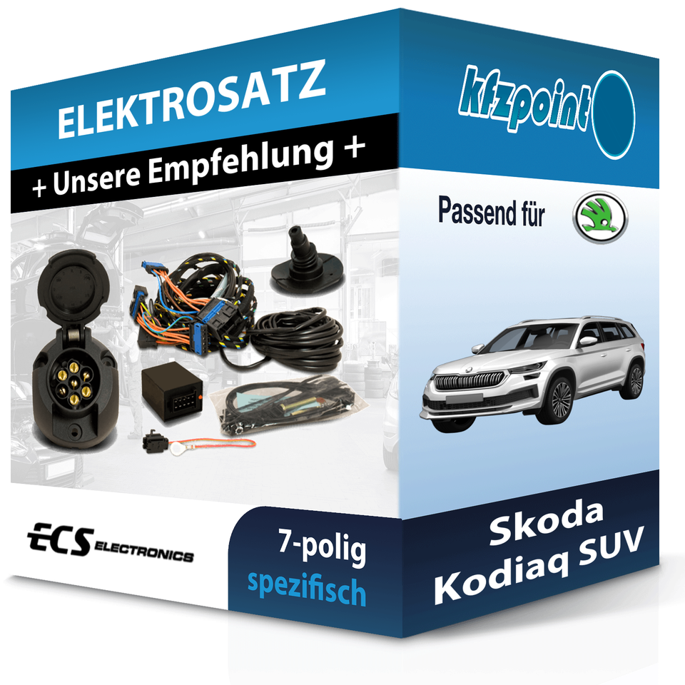 Für Skoda Kodiaq SUV 10.2016-jetzt ECS E-Satz 7polig fahrzeugspezifisch ...