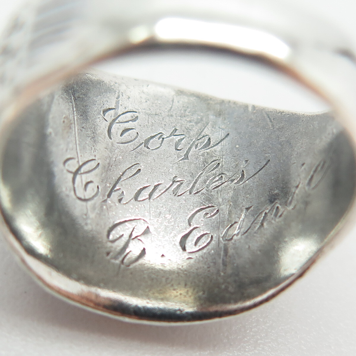 925 Sterling Silver Antique WWII US Army Recruiting Command Ring Size 7 ...