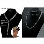 Men's Choker Tail Hip Hop Rapper Stainless Steel Silver Cuban Chain ...