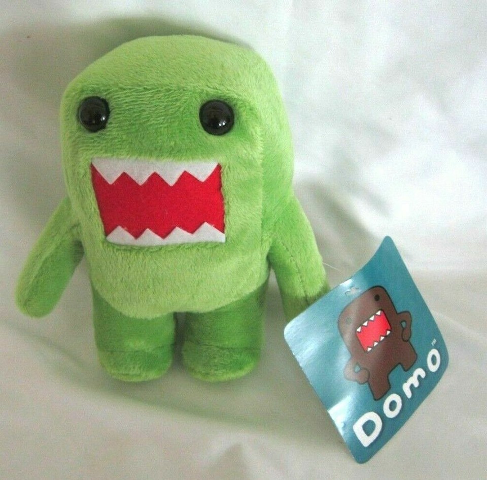 5 Piece Domo-Kun 6" Soft Blue,Yellow,Lime Green,Purple,and Brown Plush ...