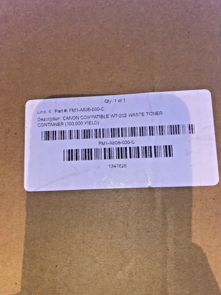 CANON WASTE TONER BOX,WT-202,WT202,FM1-A606,IMAGERUNNER,C5535,C5540 ...