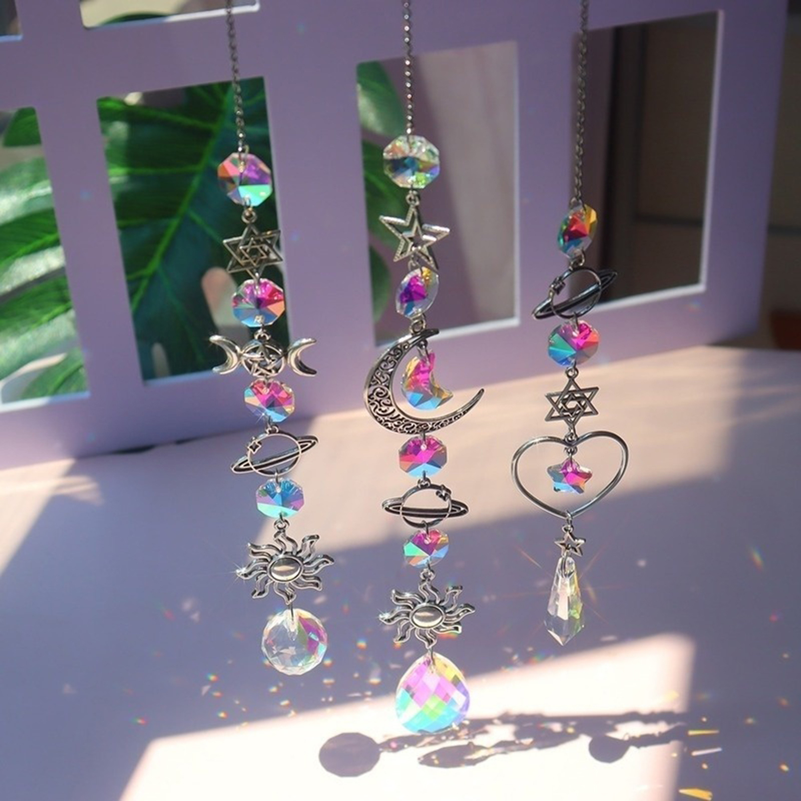 Suncatcher Pendant Shiny Well Reflected Hanging Drop Home Garden Decor ...