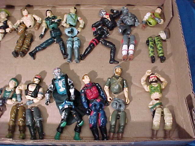 18- 1980s GI JOE 3 1/2" Action Figures NOT ATTACHED-Needs Restringing ...