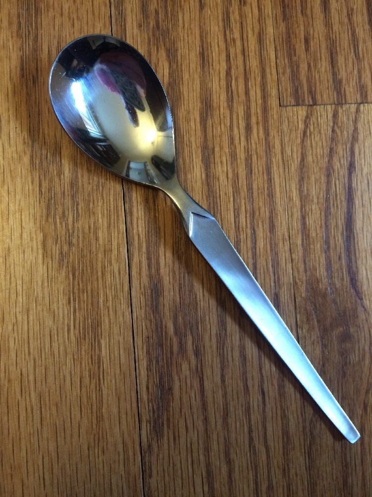 SRI Stanley Roberts Stainless Inverted V Satin CORTINA Sugar Spoon 6.25 ...