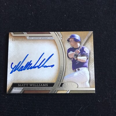 2015 Topps Tier One Matt Williams Autograph Auto #034/399 Diamondbacks ...