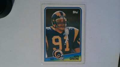 1988 Topps Football KEVIN GREENE Rookie Card #300 Los Angeles Rams HOF ...