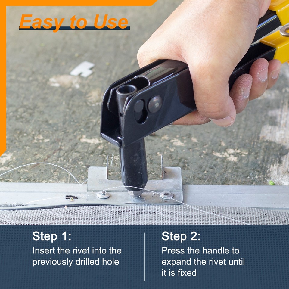 100Pcs 1/8"x3/8" Aluminum Open-End Dome-Head Blind Rivets, Yellow | eBay UK