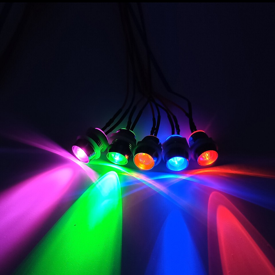 10mm 3V 6 9V 12V~220V Ultra Bright Pre-Wired LED With Holders 13mm ...