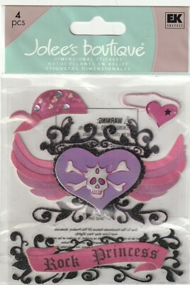 Jolee's Boutique 3D Stickers BIKER GIRL ROCK PRINCESS Theme 81363 FAST ...