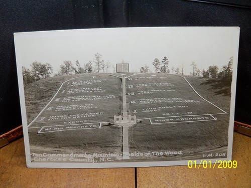 1940s Ten Commandments Mountain Fields Woods Cherokee County NC N ...