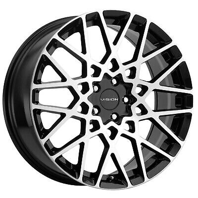 4-Vision 474 Recoil 18x8 5x108 +38mm Black/Machined Wheels Rims 18 ...