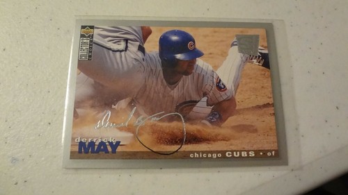 1995 UPPER DECK COLLECTOR'S CHOICE # 84 DERRICK MAY SILVER SIG ...