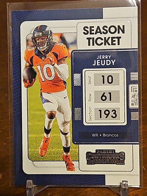 2021 Panini Contenders Football Season Ticket Jerry Jeudy Denver ...