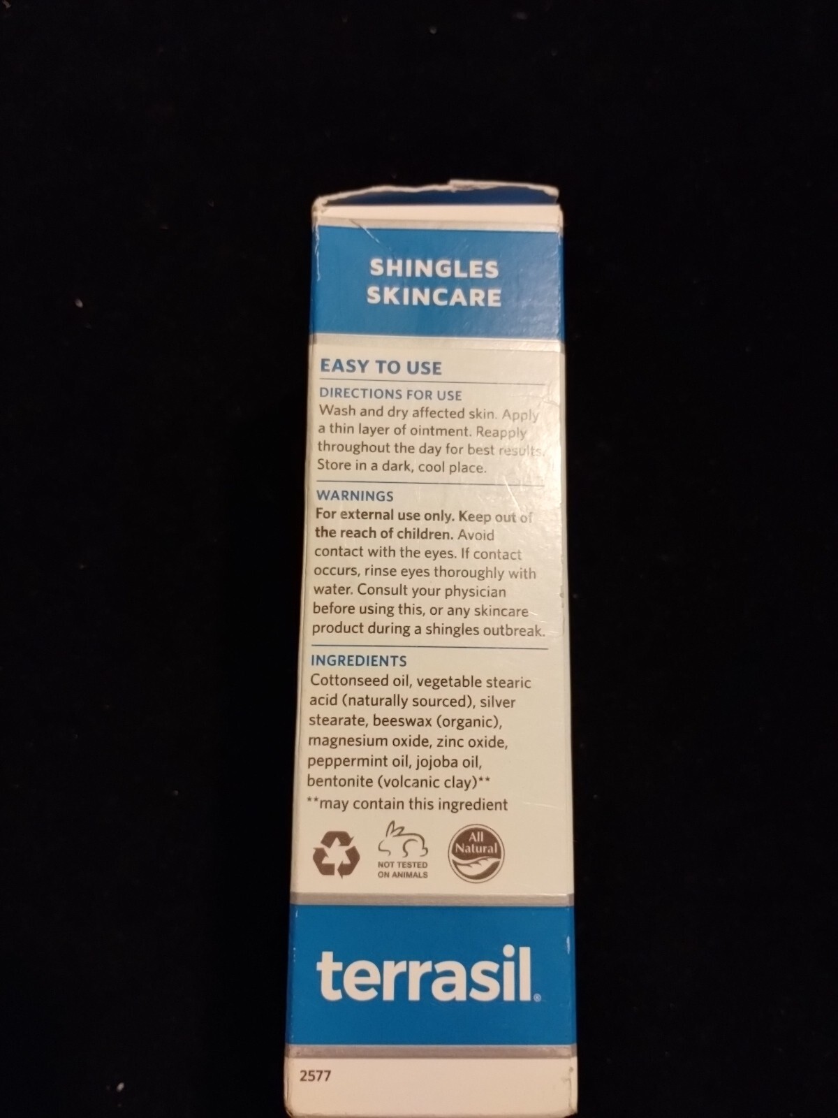 Terrasil Shingles 1.5 Oz. Skincare Ointment for sale online | eBay