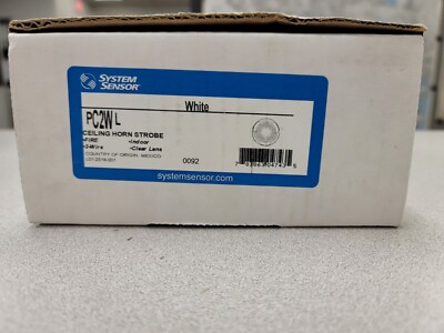 System Sensor PC2WL Indoor Selectable Output Ceiling Horn Strobe Strobe ...