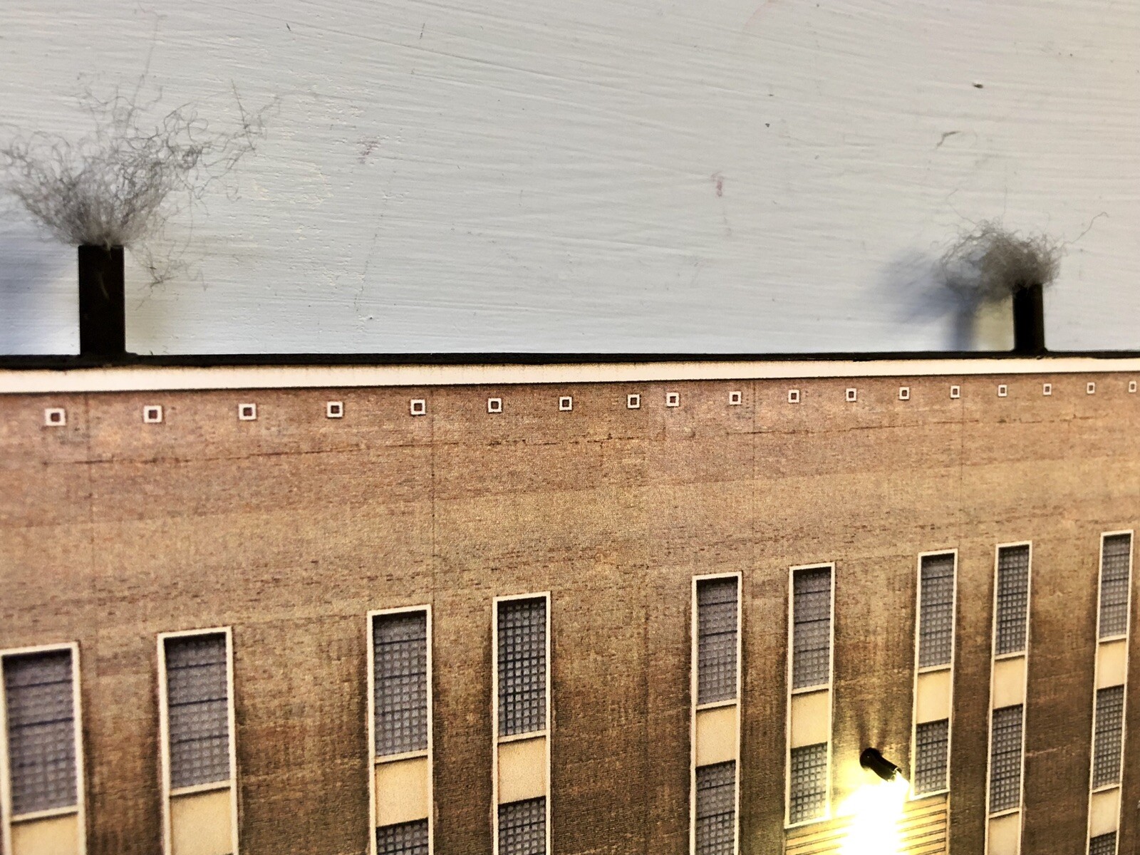 N Scale Industrial #4 Building Flat / Front 3D Background w/ LED ...