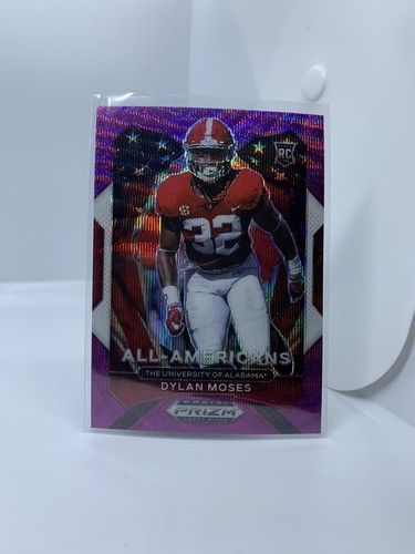 Dylan Moses 2021 Prizm Draft Picks All-American Alabama Purple Wave ...