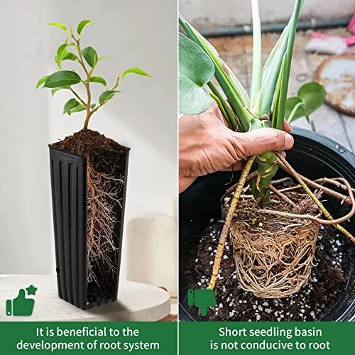 20Pc 9.8" Tree Pots Seedling Nursery Planter Pots Deep Planter w ...