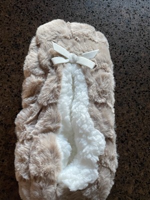 Brookstone Women's Soft and Cozy Slipper Socks with Anti-Slip Grippers ...