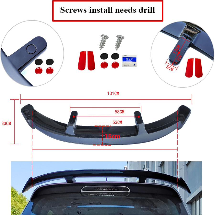 Fit For BMW 1 Series E81 E87 Rear Boot Window Roof Spoiler Wing Black ...