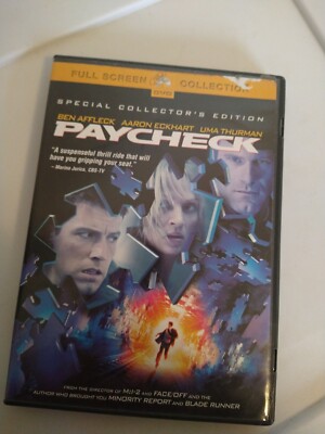 Paycheck (Full Screen Edition) DVD, Uma Thurman, Aaron Eckhart, Ben ...