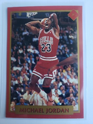1991 Tuff Stuff Jr Red Michael Jordan Chicago Bulls "GOAT" HOF "RARE ...