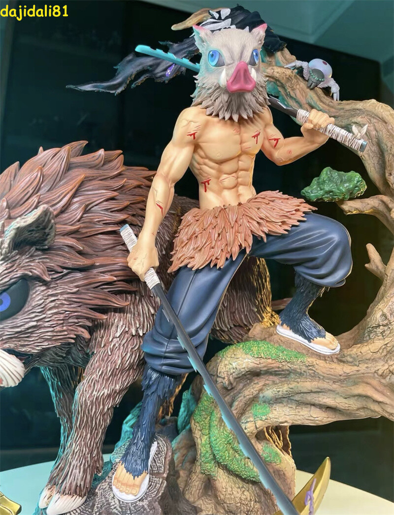 Demon Slayer Inosuke Hashibira 1/6 Boar Head Pig Hog GK Statue Painted ...