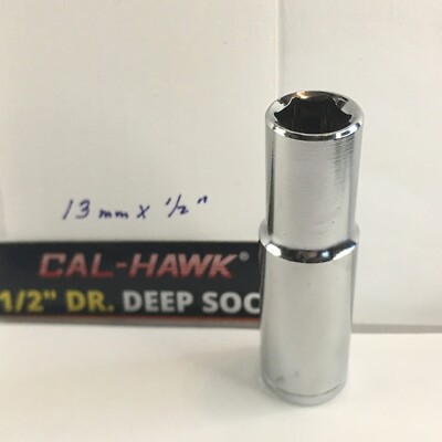 Cal-Hawk 13 mm x 1/2" Dr Deep Socket - 6 Pt -Free USA Shipping | eBay