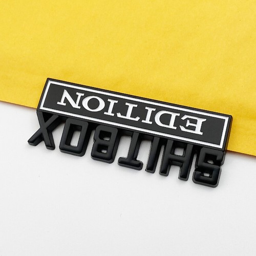 Black & White Metal Shitbox Edition Logo Letter Emblem SUV Sport Coupe ...