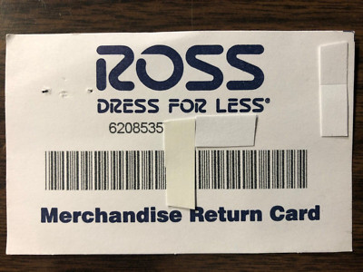 Ross Gift Card $49.00 Value. Free Shipping! | eBay