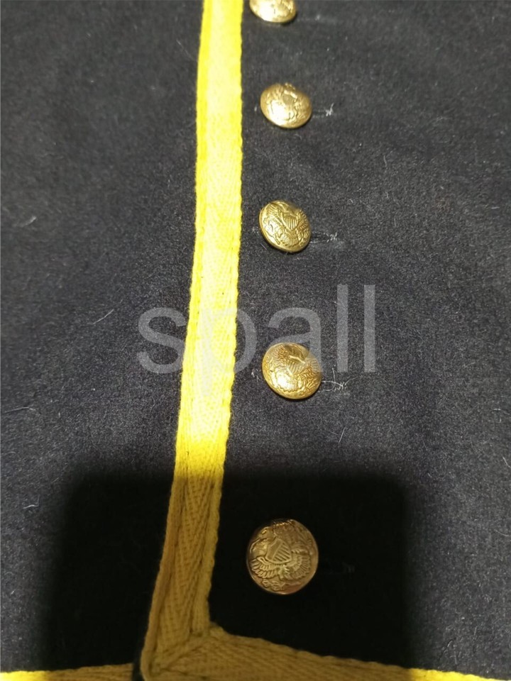 US Civil war Union Navy Blue Cavalry Mounted Wool Shell Jacket with ...