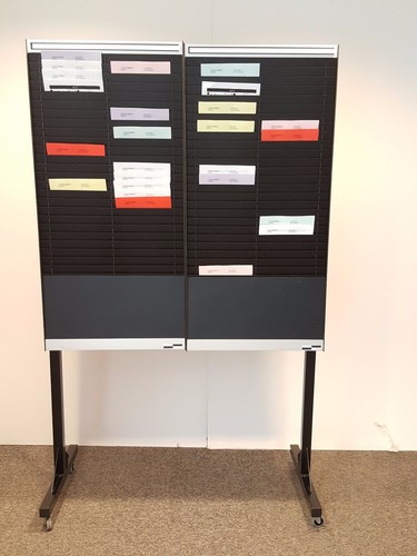 Mobile Service Workstation Stand With 2 A4 Job Card Racks - 100 Pockets ...