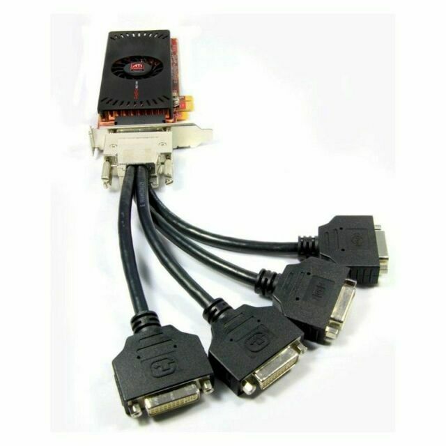 ATI FirePro 2460 Multi-View 512MB LP PCIe x16 quad DVI/VGA monitor ...