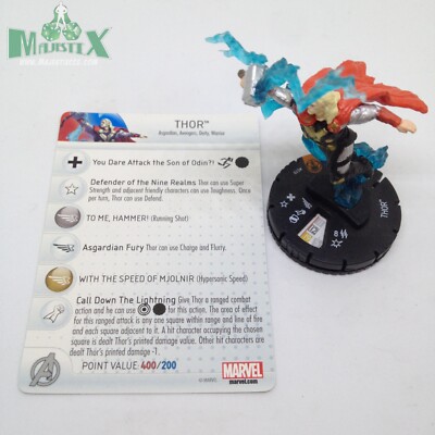 Heroclix Thor: The Dark World set Thor #019 Gravity Feed figure w/card ...