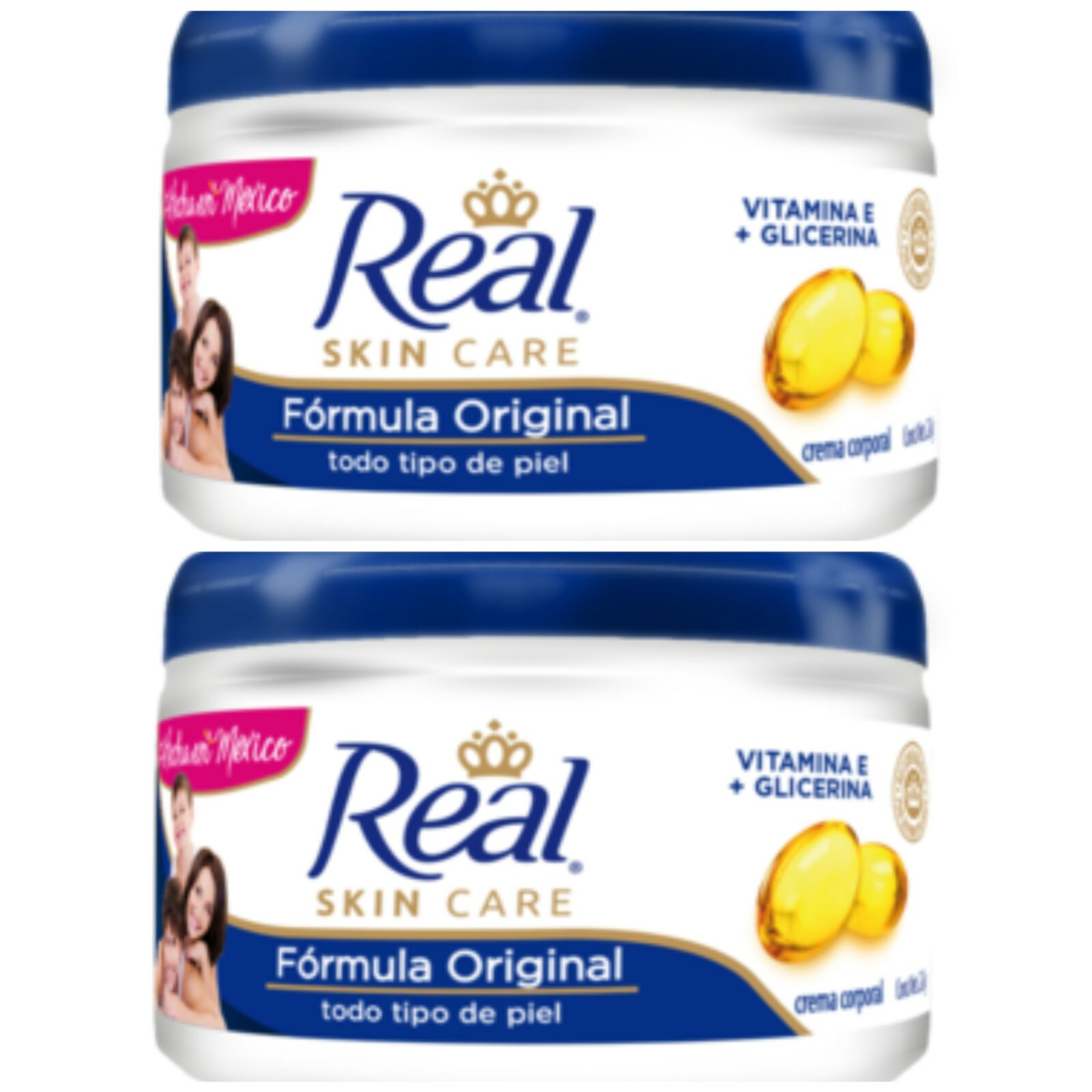 2X Crema Real Skin Care Fórmula Original Vitamina E Glicerina 220g c/u ...