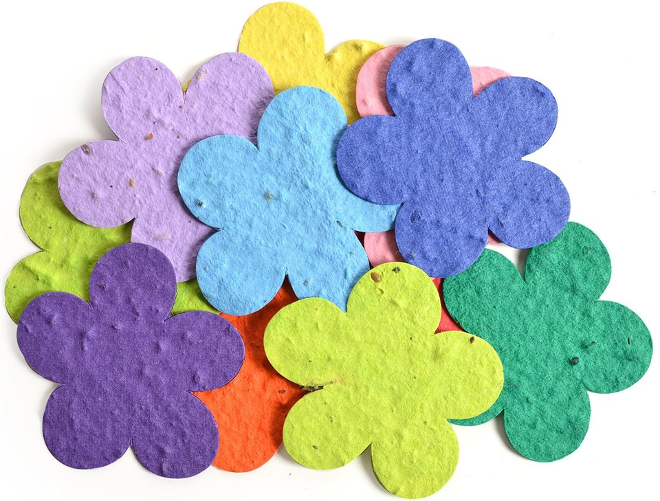 Seed Paper Shapes Packs - Flower Shapes - 100 Shapes per Pack - 2.8X2.5 ...