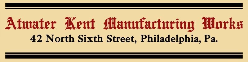 Atwater Kent Mfg. of Philadelphia, PA DIECUT NEW 48" Wide Sign USA ...