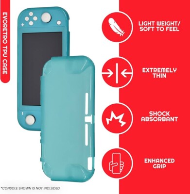 100x NINTENDO SWITCH LITE TPU SILICONE TURQUOISE PASTEL CLEAR CASE ...