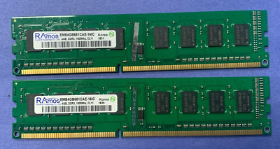 🟦RAmos 8GB (2X4GB) DDR3 1600MHz RAM MEMORY EMB4GB681CAE-16IC | eBay